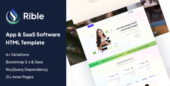 Rible - App & SaaS Startup Bootstrap 5 Template by HiboTheme | ThemeForest